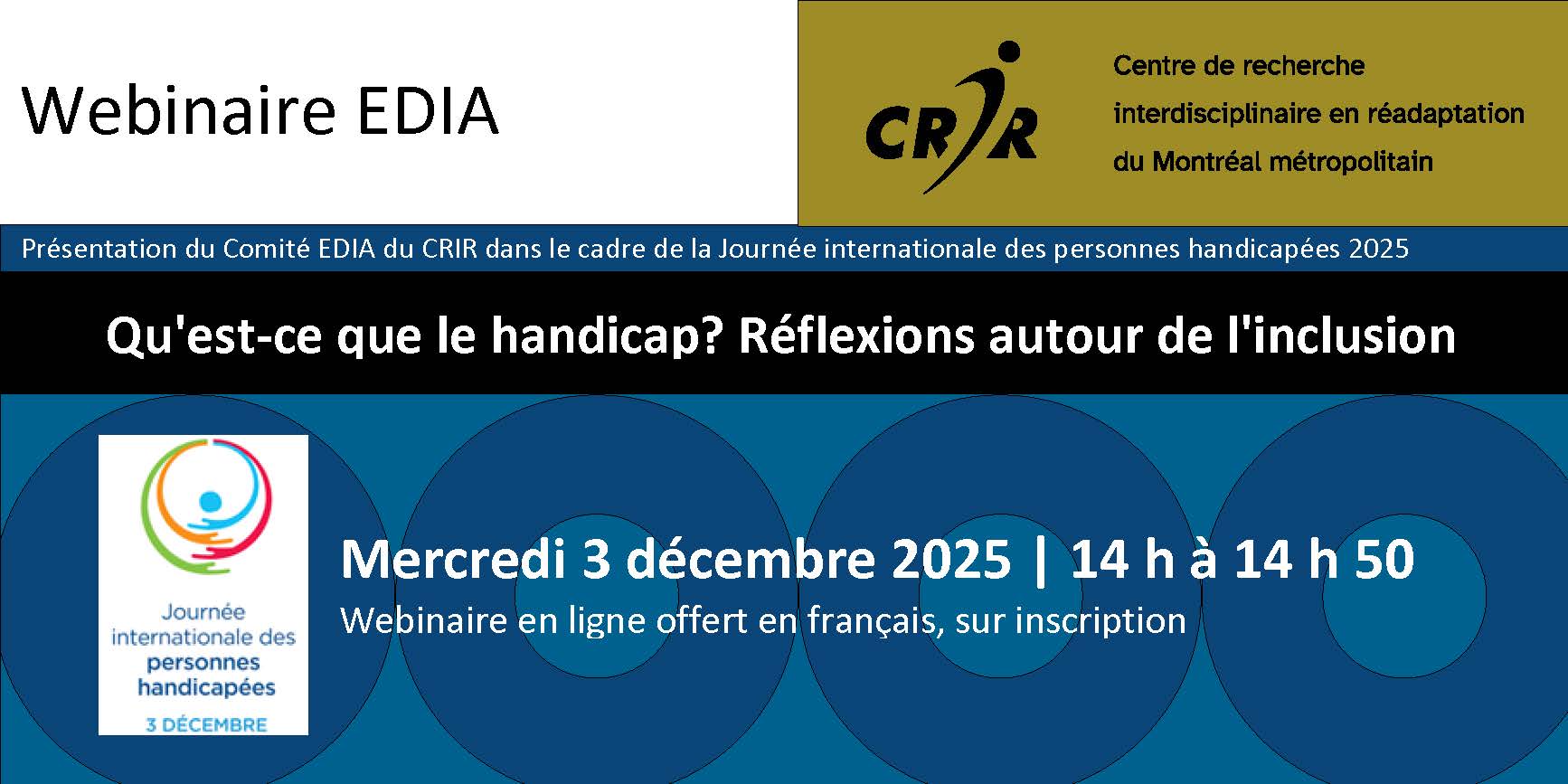 CRIR EDIA Webinar - December 3, 2025 | Kate Rousseau-Harrison, M.Sc ...